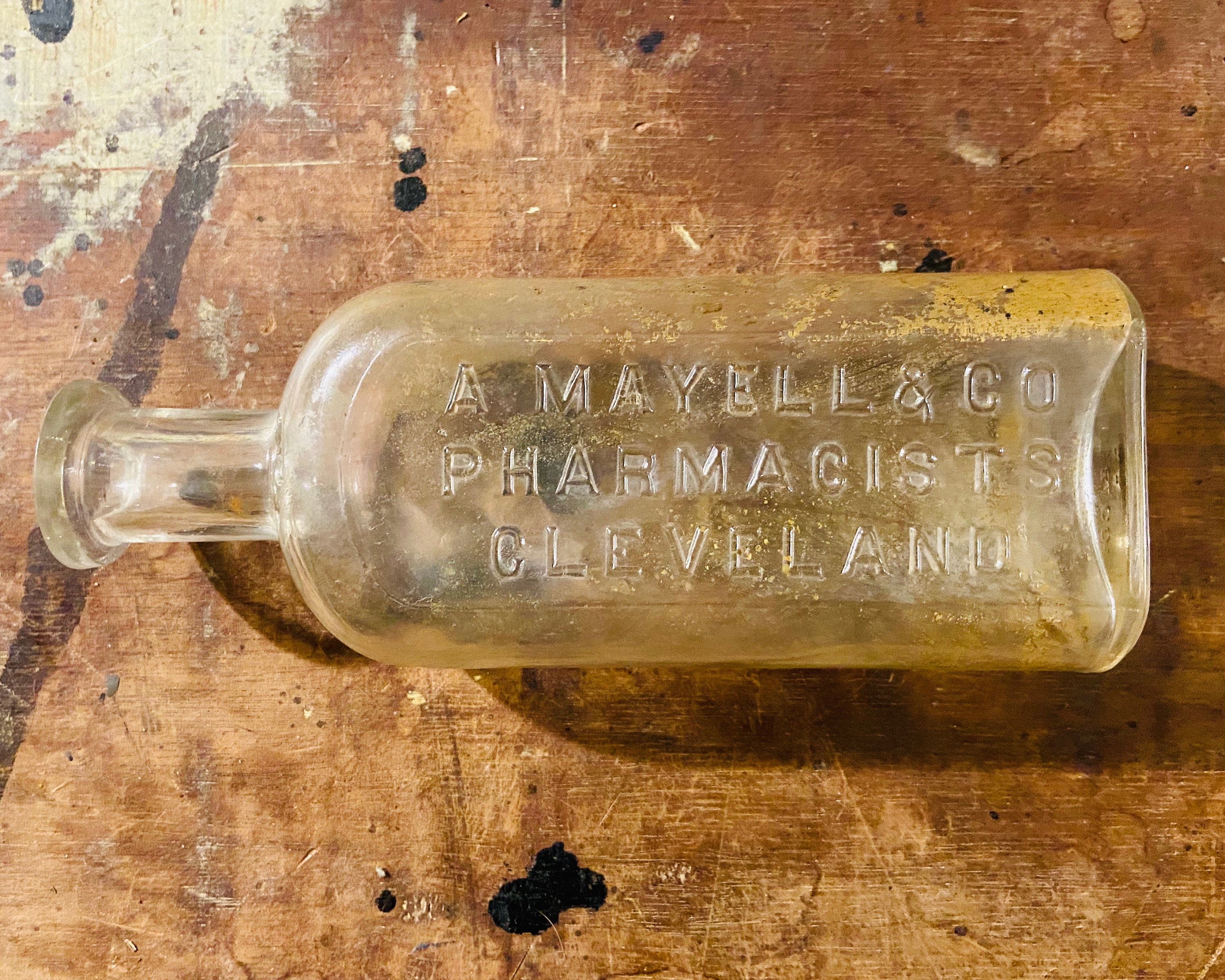 Antique A. Mayell & Co Medicine Bottle: Cleveland Druggist Glass - Etsy