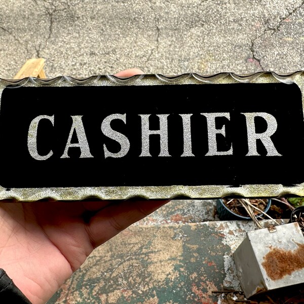 Antique Cashier Sign - Etsy