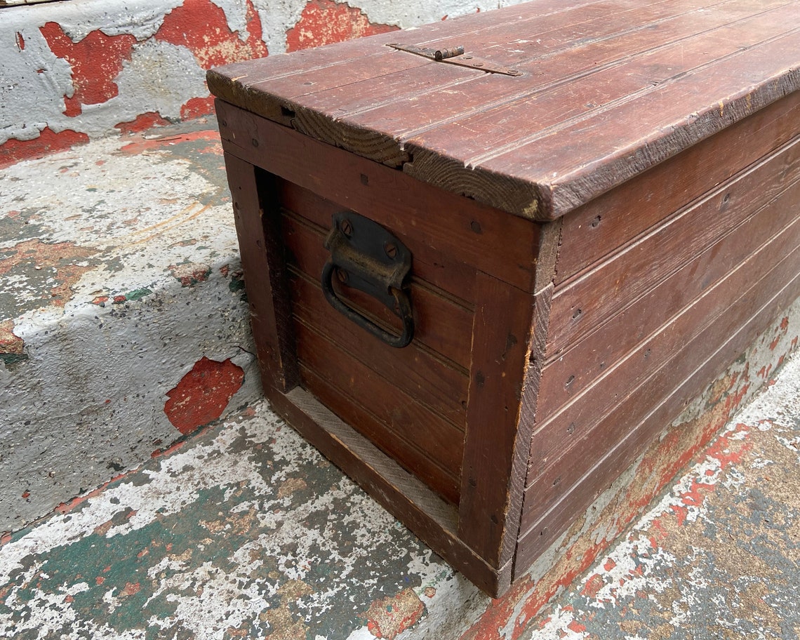 Vintage Chest Wooden Coffee Table Vintage Wooden Chest - Etsy