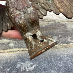 Antique Bronze Eagle Flag Pole Topper Finial, Civil War Eagle ...