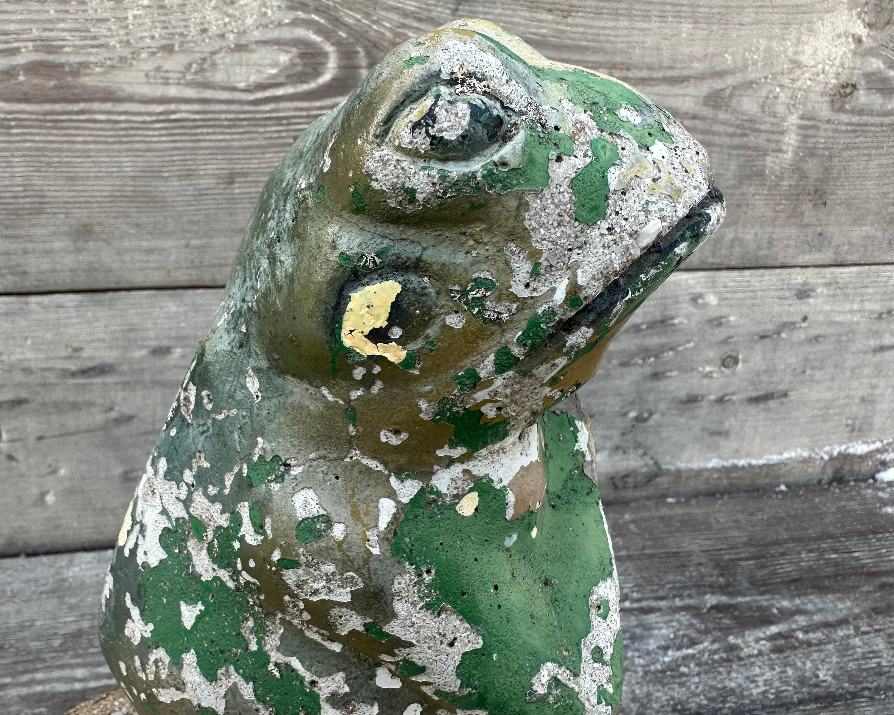 Cement Garden Statue Vintage Frog Sculpture Yard and Garden - Etsy