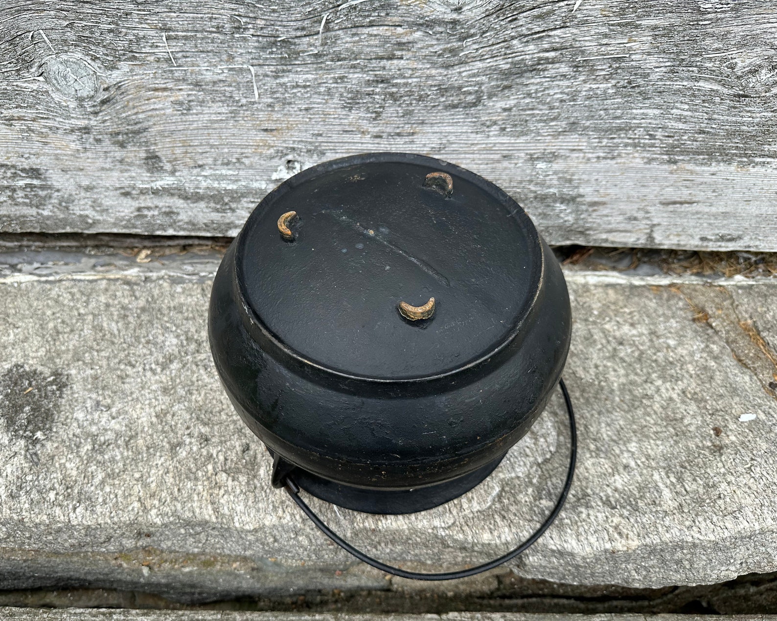 Antique Cast Iron Cauldron: 19th Century Farmhouse Bean Pot - Etsy