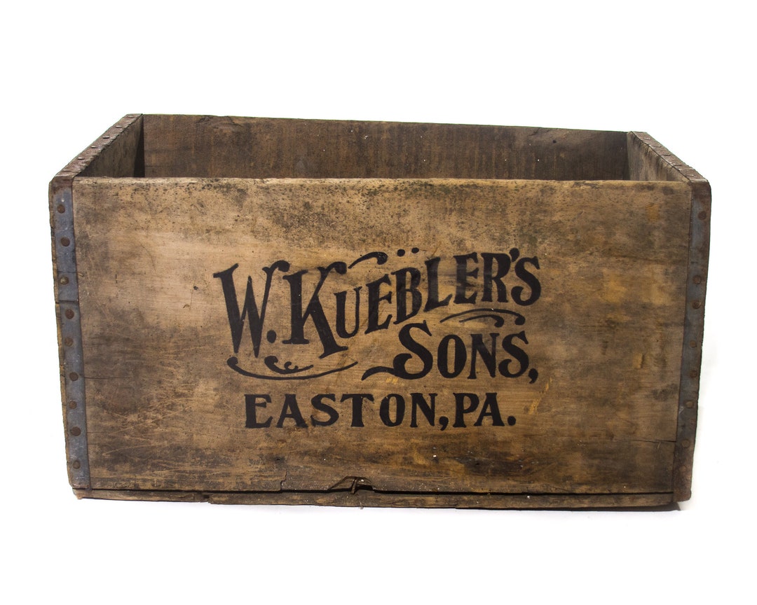 Antique Beer Crate, Vintage Whiskey Crate, W. KUEBLER'S and Sons ...