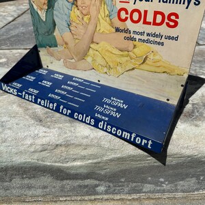 Vicks Cough Syrup Tin Store Display, Mid Century Counter Top General ...