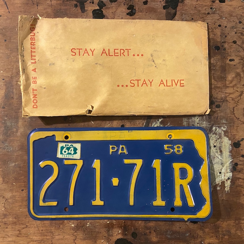 Old Pa License Plate - Etsy