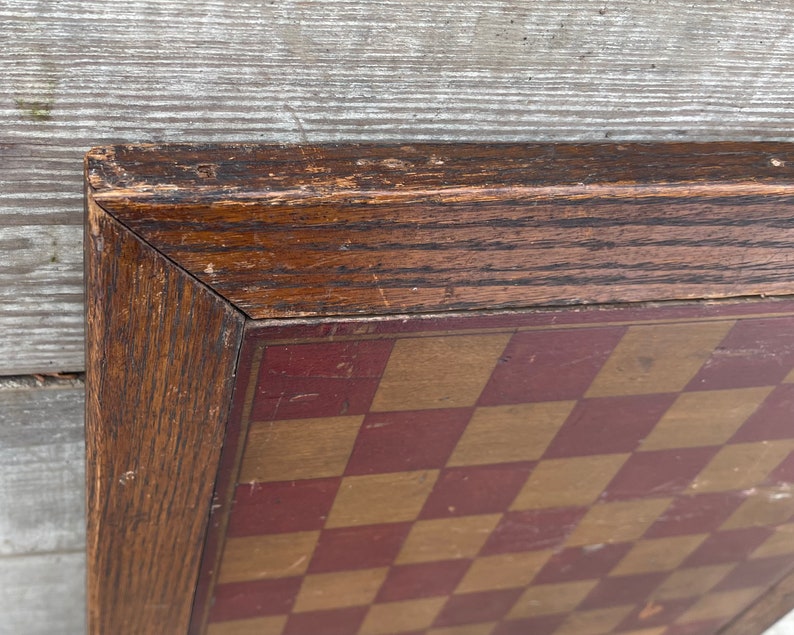 Antique Game Board Checkerboard Checker Board Primitive | Etsy