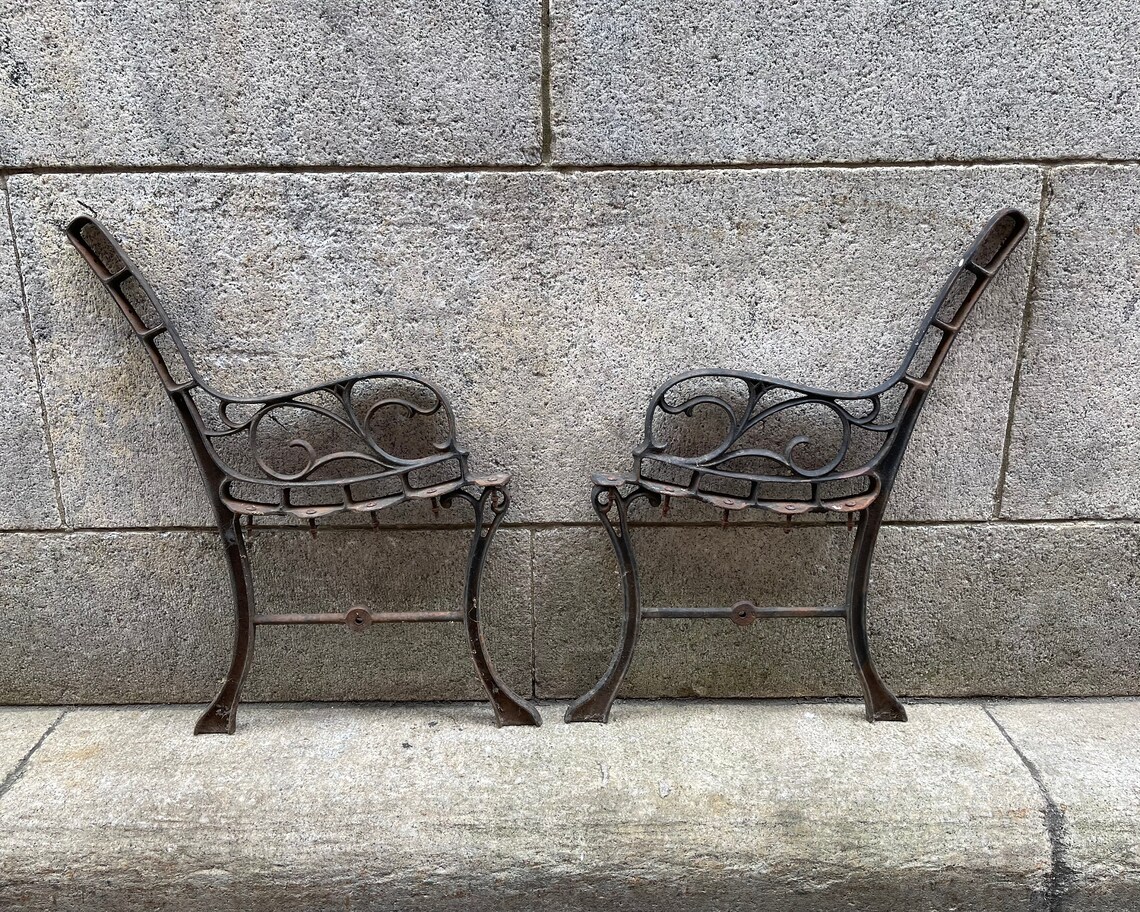 Cast Iron Legs Vintage Bench Legs Outdoor Decorations | Etsy