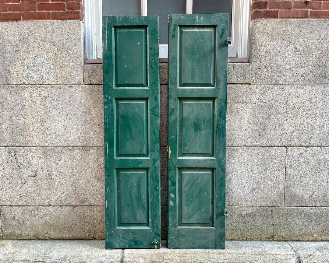 Antique Shutters, Wooden Panel Shutter Doors, Large Paneled Room ...
