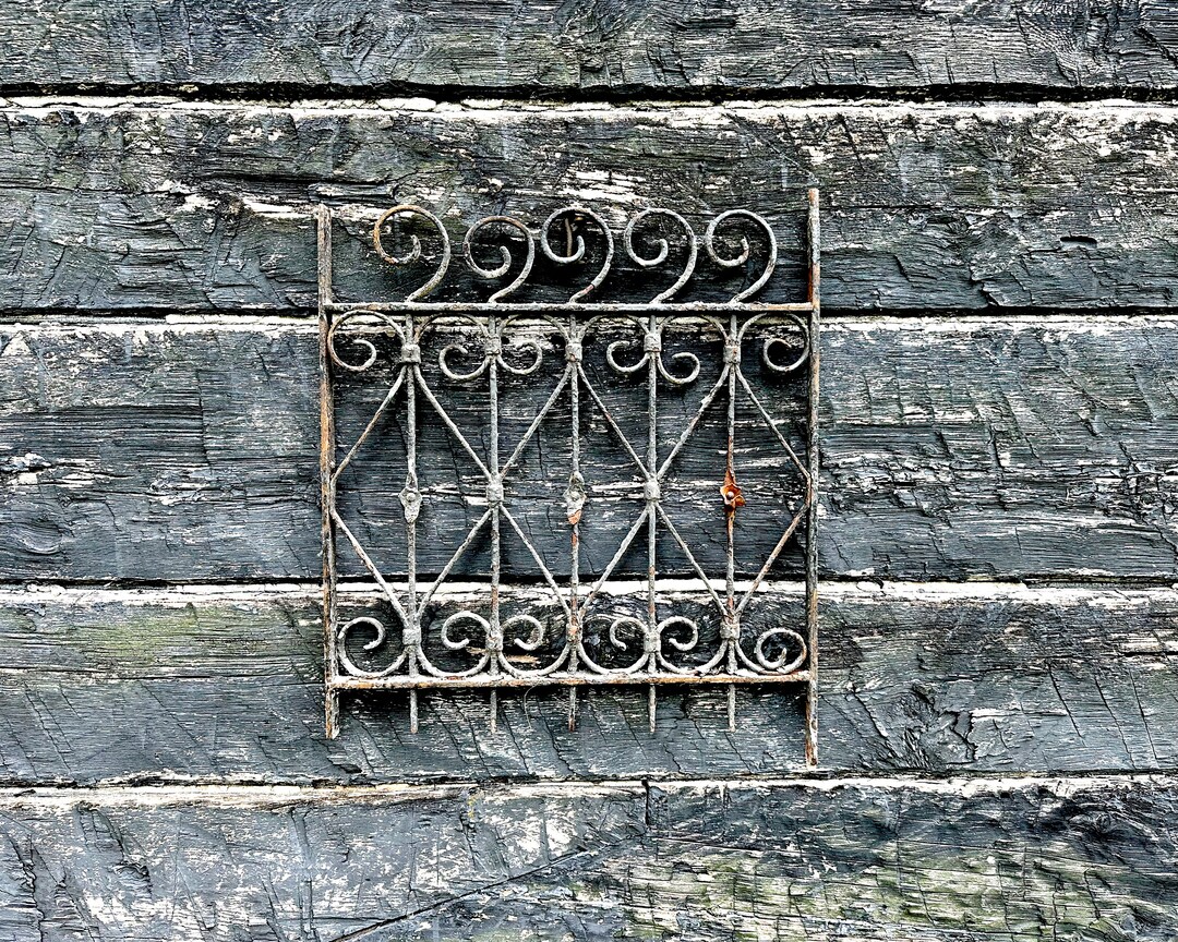 Antique Wrought Iron Gate, Iron Fence Gate, Architectural Salvage ...