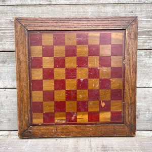 Antique Game Board, Checkerboard, Checker Board, Primitive Home Decor ...
