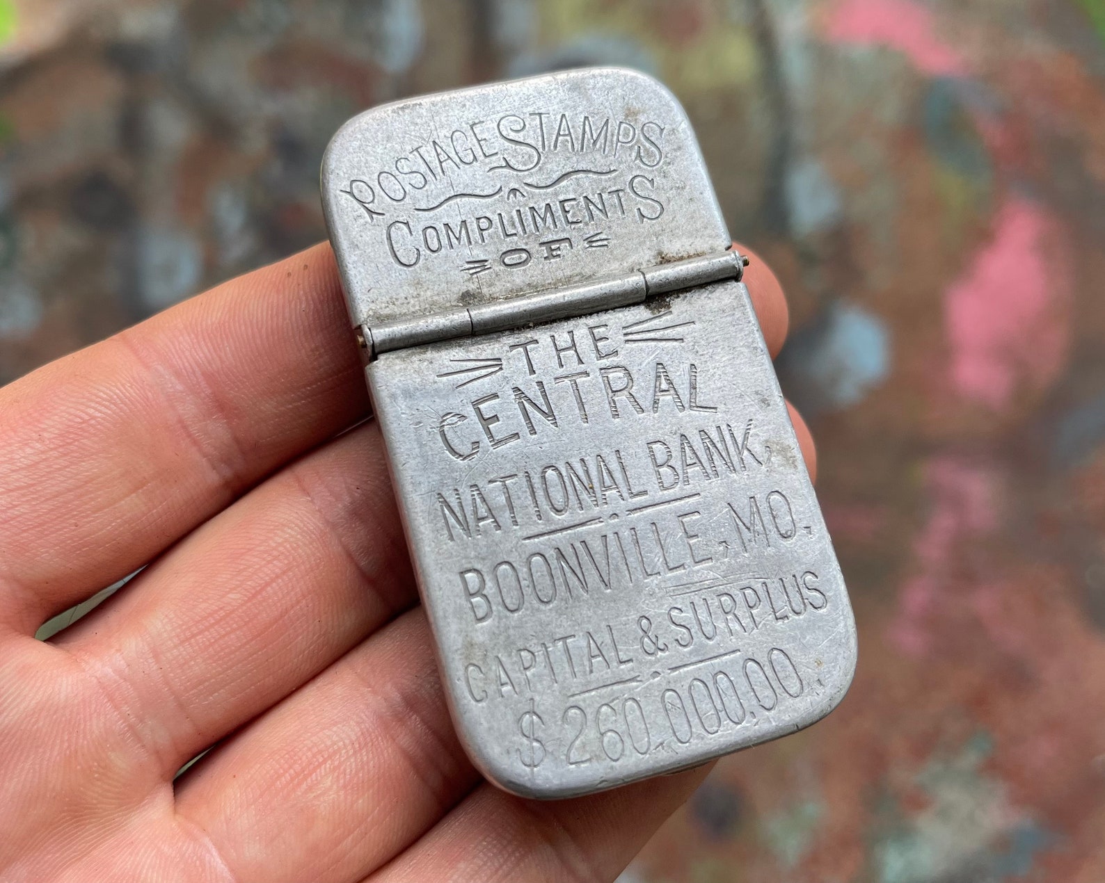 Antique Match Safe Postage Stamp Case Holder CENTRAL - Etsy