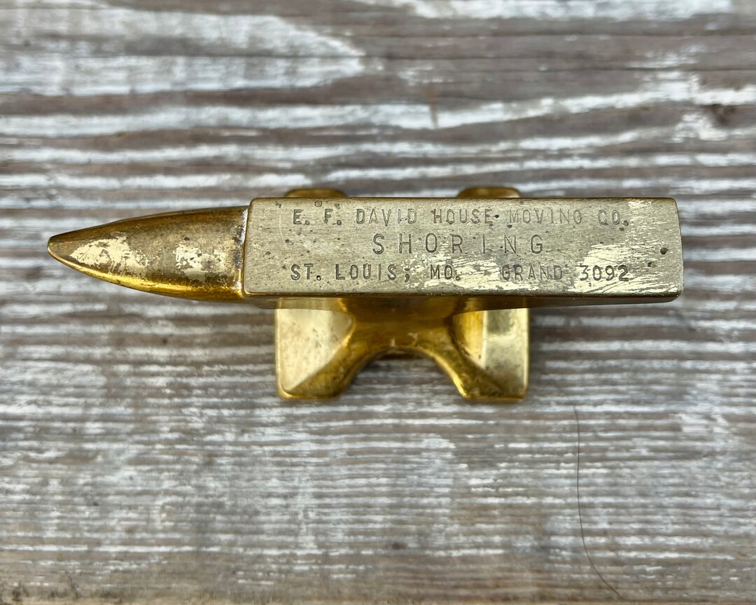 Anvil, Vintage Miniature Anvil, Advertising Anvil E. F. David House ...