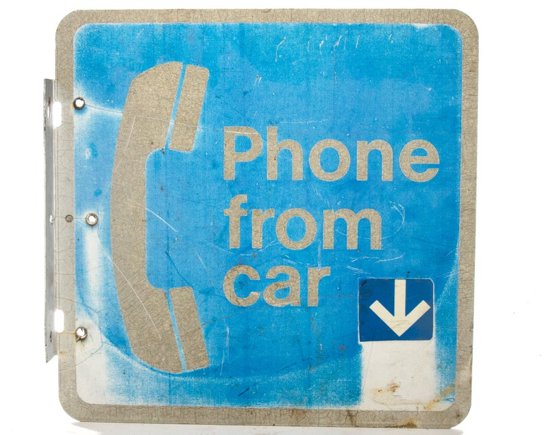 Vintage Metal Pay Phone Sign: Flange Wall Decor (18''x18'') - Etsy