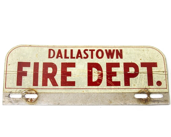 Dallastown Fire Department License Plate Topper York County | Etsy
