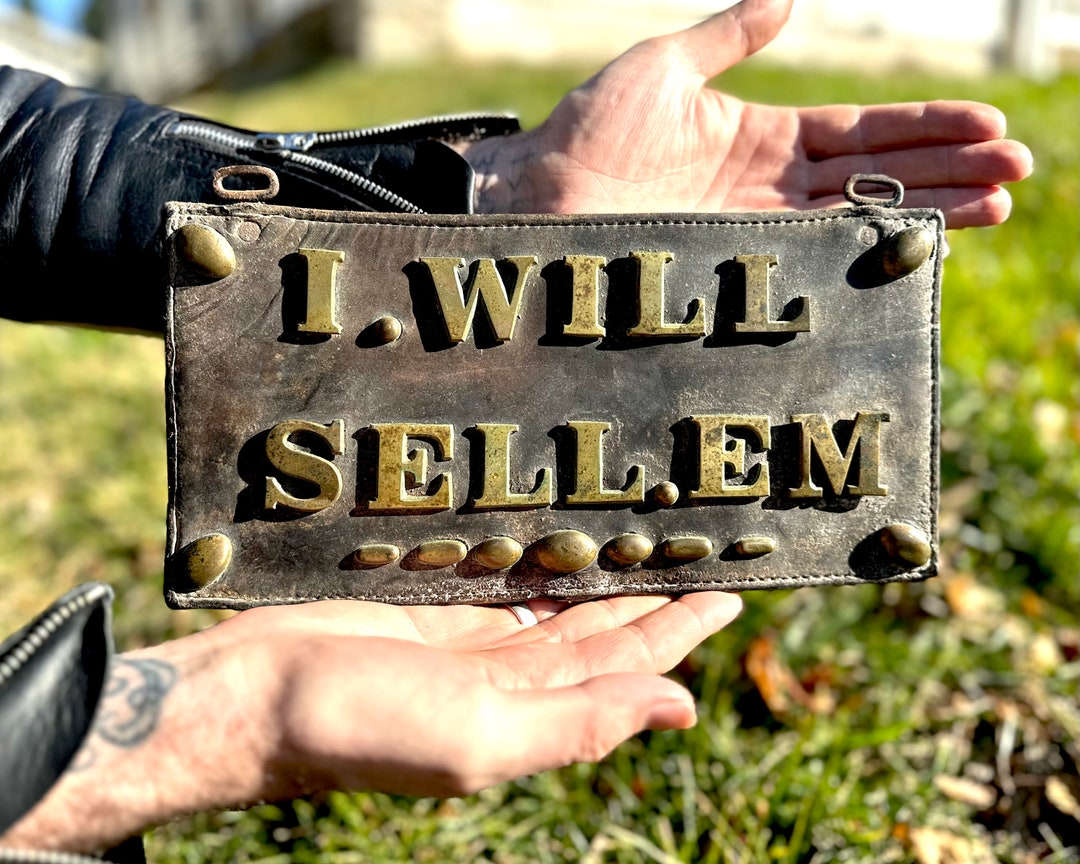 Antique Leather License Plate, EARLY Automobile Dealer Plate, Leather ...