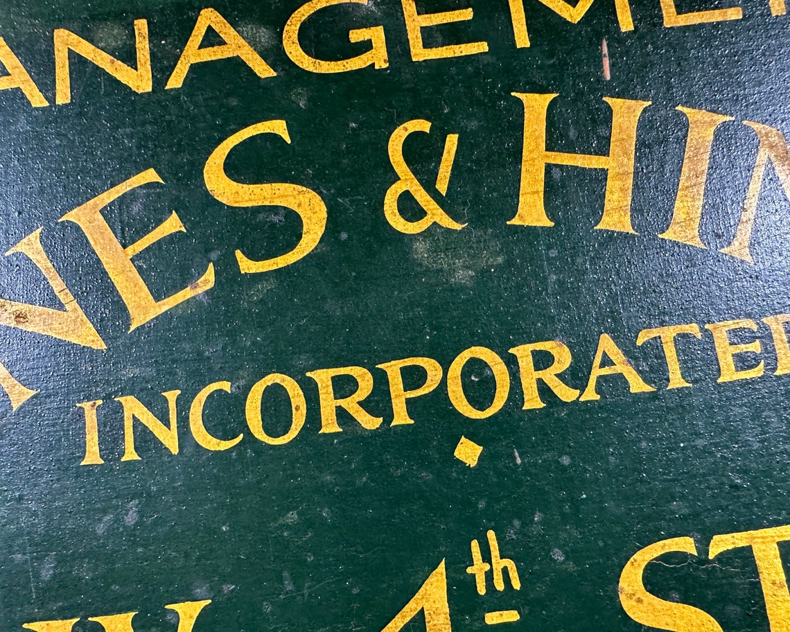 Antique Hand Painted Sign: HINES & HINES NYC, Primitive Decor - Etsy