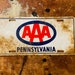 Vintage AAA License Plate Pennsylvania License Plate Old Sign - Etsy