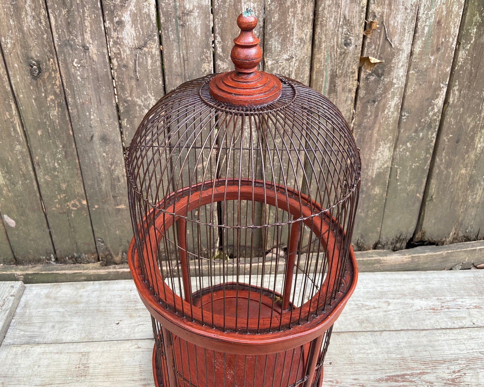 Vintage Bird Cage Wooden Birdcage Large Wood Bird Cage Rustic | Etsy