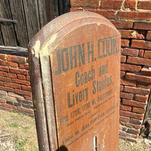 Antique Horse Livery Stable Sign: 1880s Advertising Thermometer - Etsy
