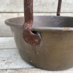 Antique Brass Pot Vintage Wash Pot Basin Farmhouse Antiques Rustic Home ...