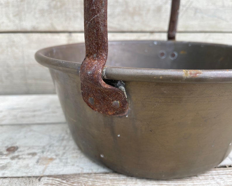 Antique Brass Pot Vintage Wash Pot Basin Farmhouse Antiques - Etsy