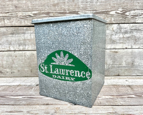 Vintage Galvanized Milk Box Antique Milk Box St Lawrence Dairy | Etsy
