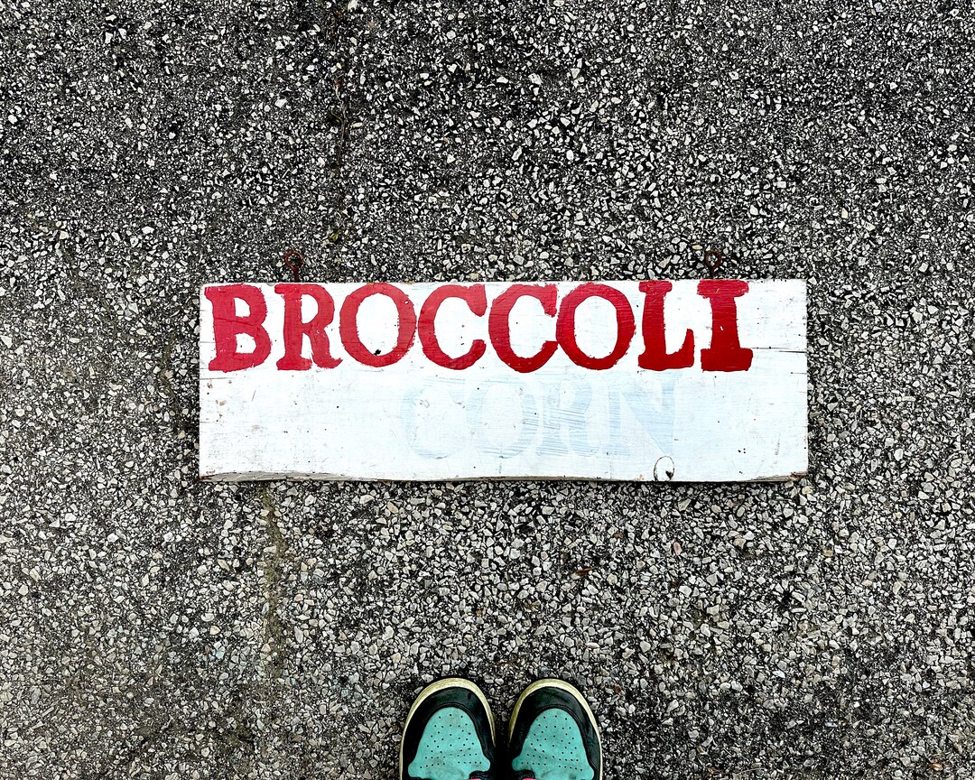 Vintage Broccoli Sign: Rustic Wooden Farmhouse Decor (29x9.5) - Etsy