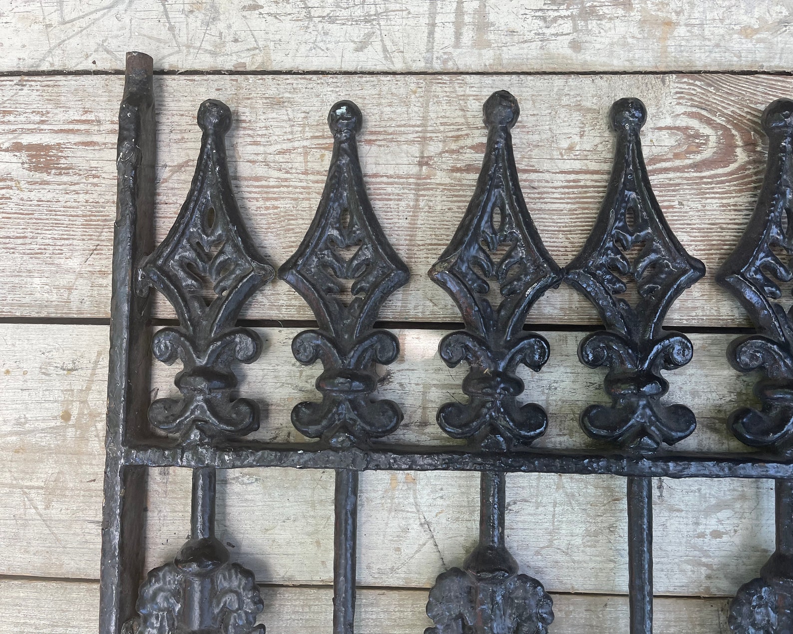 Antique Iron Spiked Gate With Latch 1800s Victorian Window - Etsy
