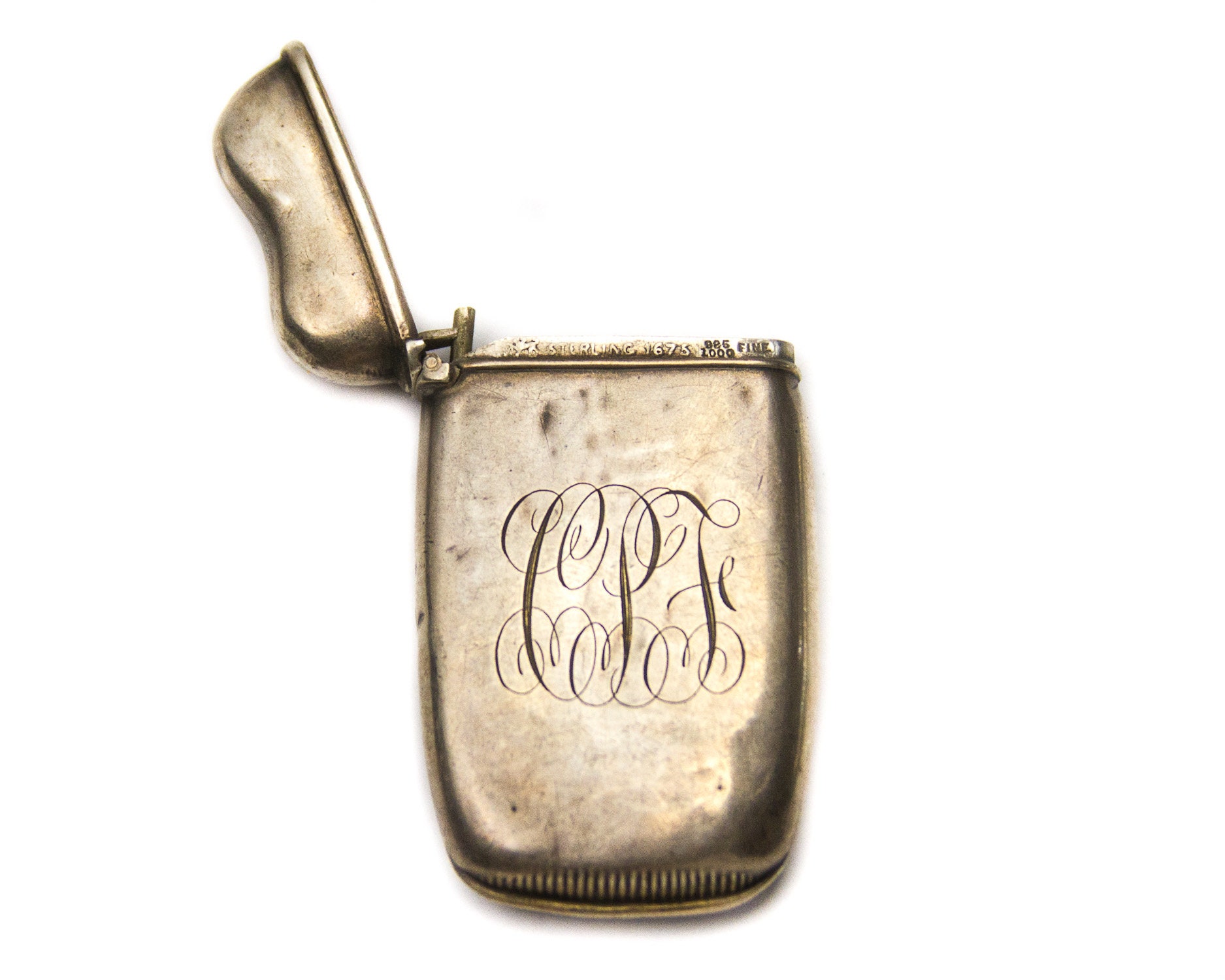 Antique Match Safe Sterling Silver Match Safe Match Book Case - Etsy