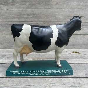 Vintage Cow Store Display True Type Holstein Friesian Cow Brattleboro ...