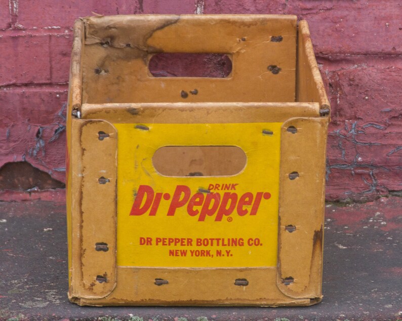 Vintage Dr Pepper Crate the Friendly Pepper Upper Box New York | Etsy