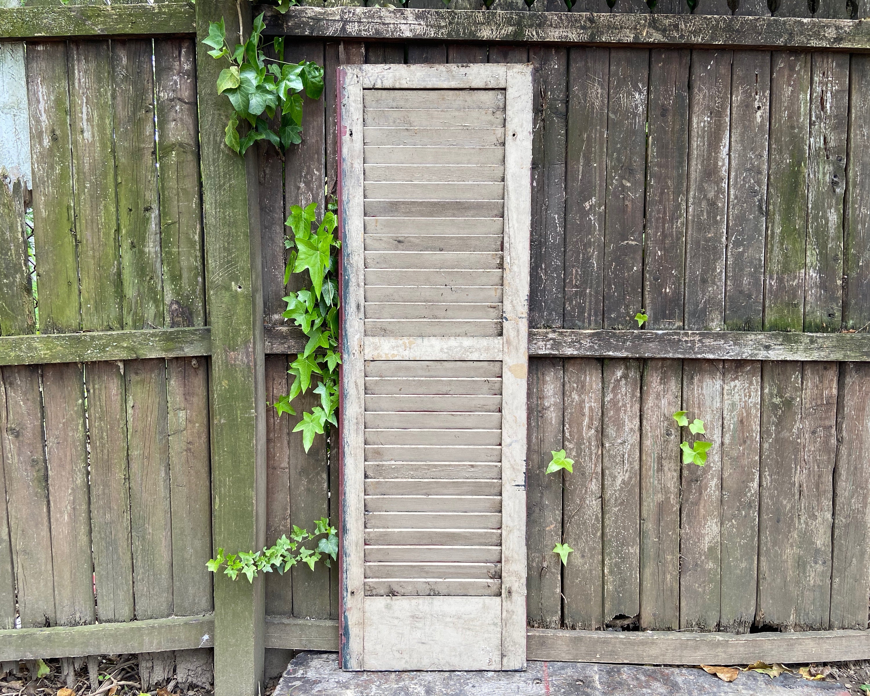 Antique Shutter Wooden Louvered Shutter Doorr Shutter | Etsy