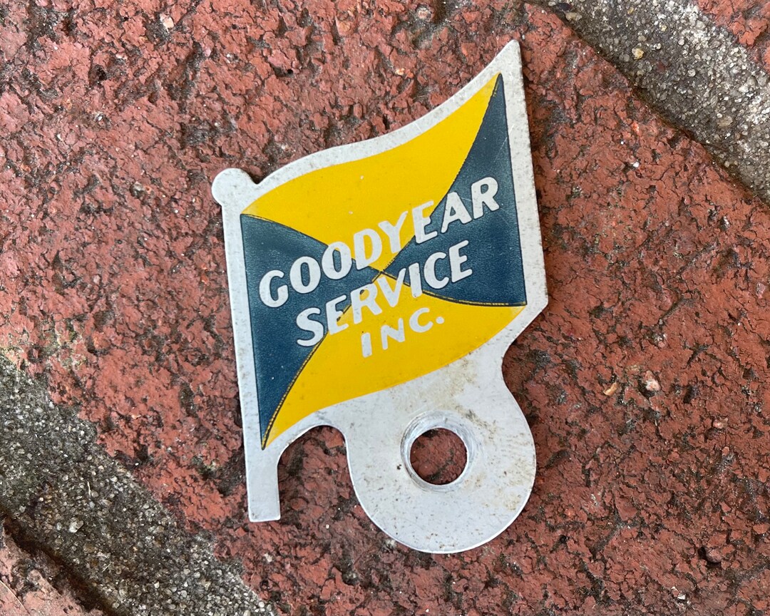 Goodyear Tires License Plate Topper, Goodyear Service Tag, Automobilia ...