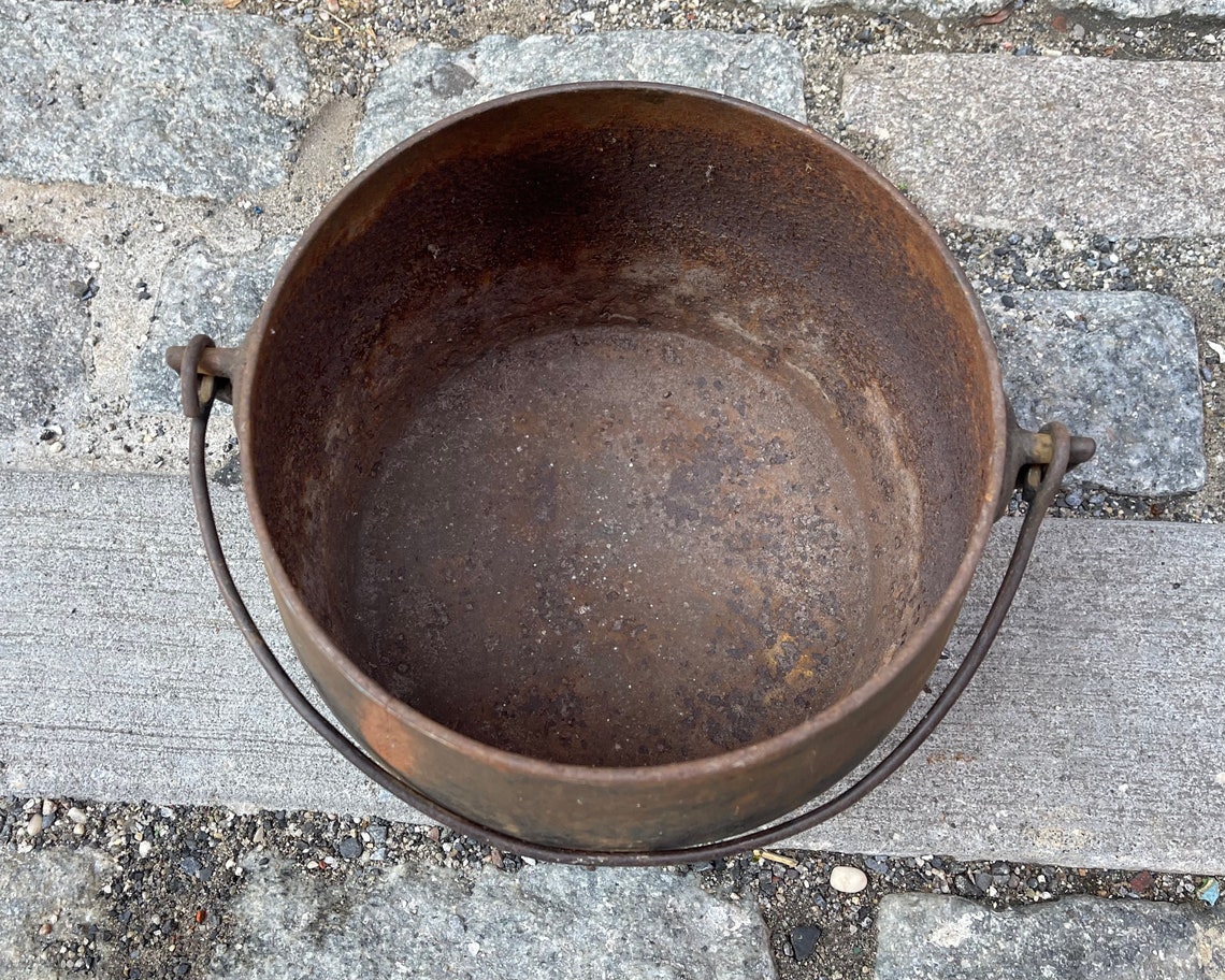Antique Cast Iron Bean Pot Marietta PA Gate Mark Vintage | Etsy