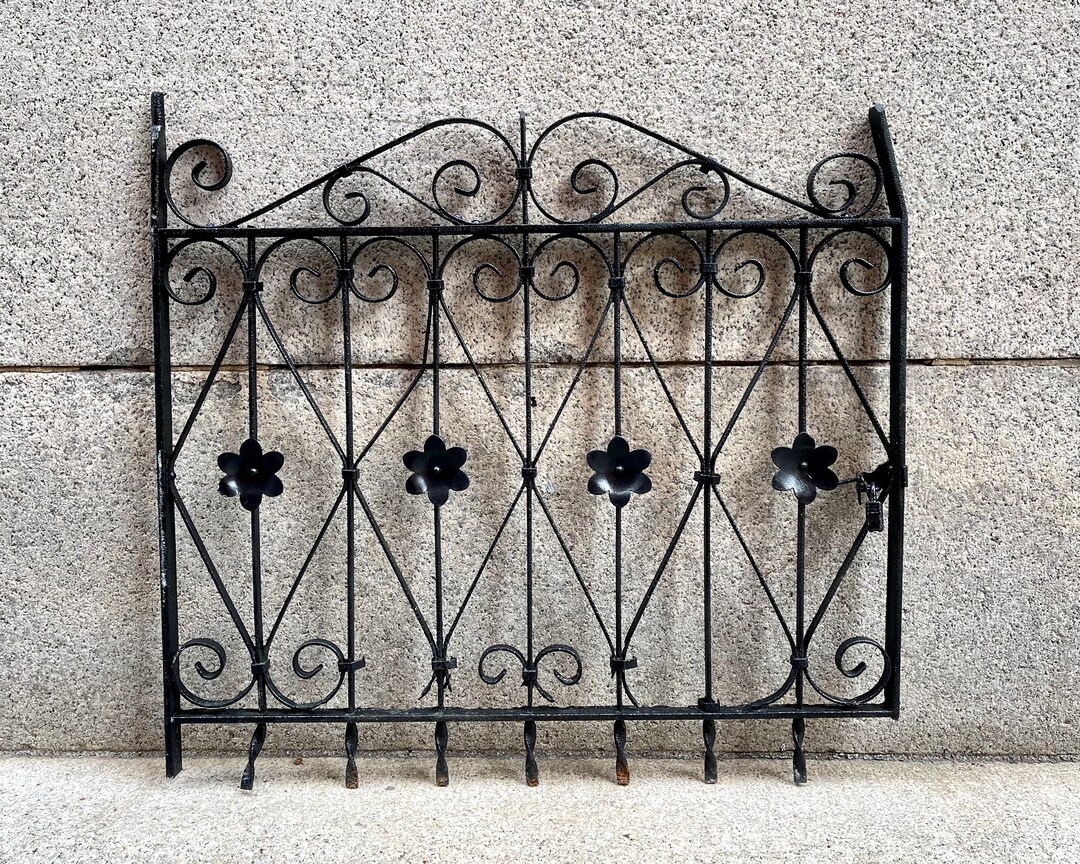Antique Wrought Iron Gate: Victorian Gothic Garden Decor (30x28) - Etsy