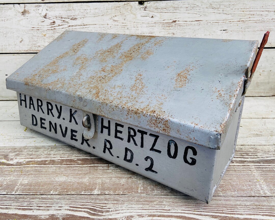 RARE Mid Century Modern Mailbox, Atomic Age Mailbox, Vintage Silver and ...