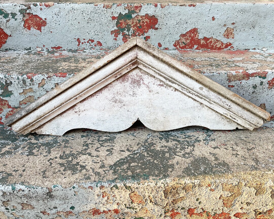 Antique Wooden Crown Pediment Architectural Salvage Antiques Ornate ...