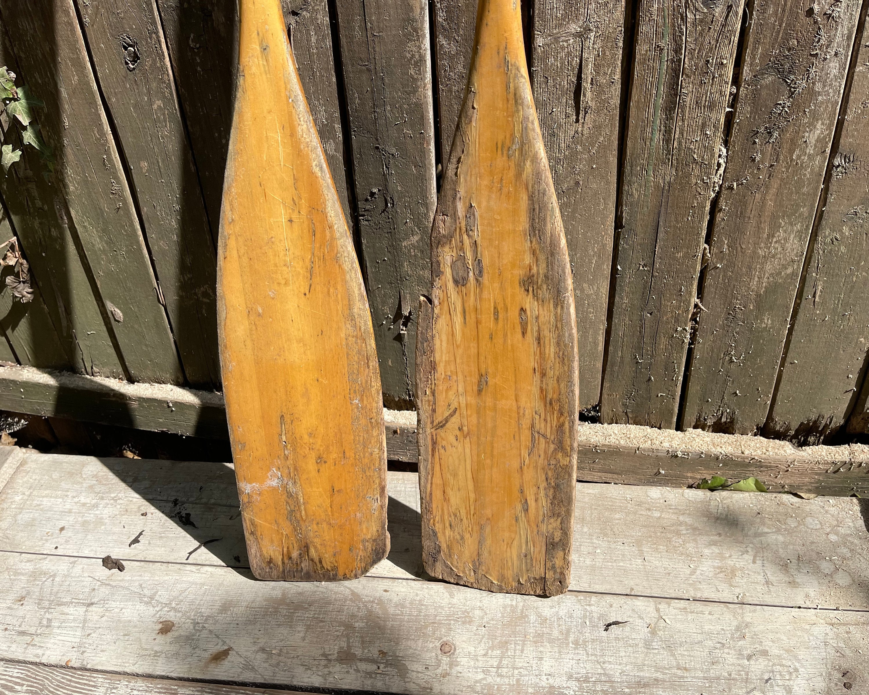 Rustic Wooden Oars 5' Ft Large Wood Oars Old Lake House - Etsy