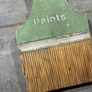 Hardware PAINT DEPARTMENT Antique Sign, 1800s Early 1900 Green Paint ...