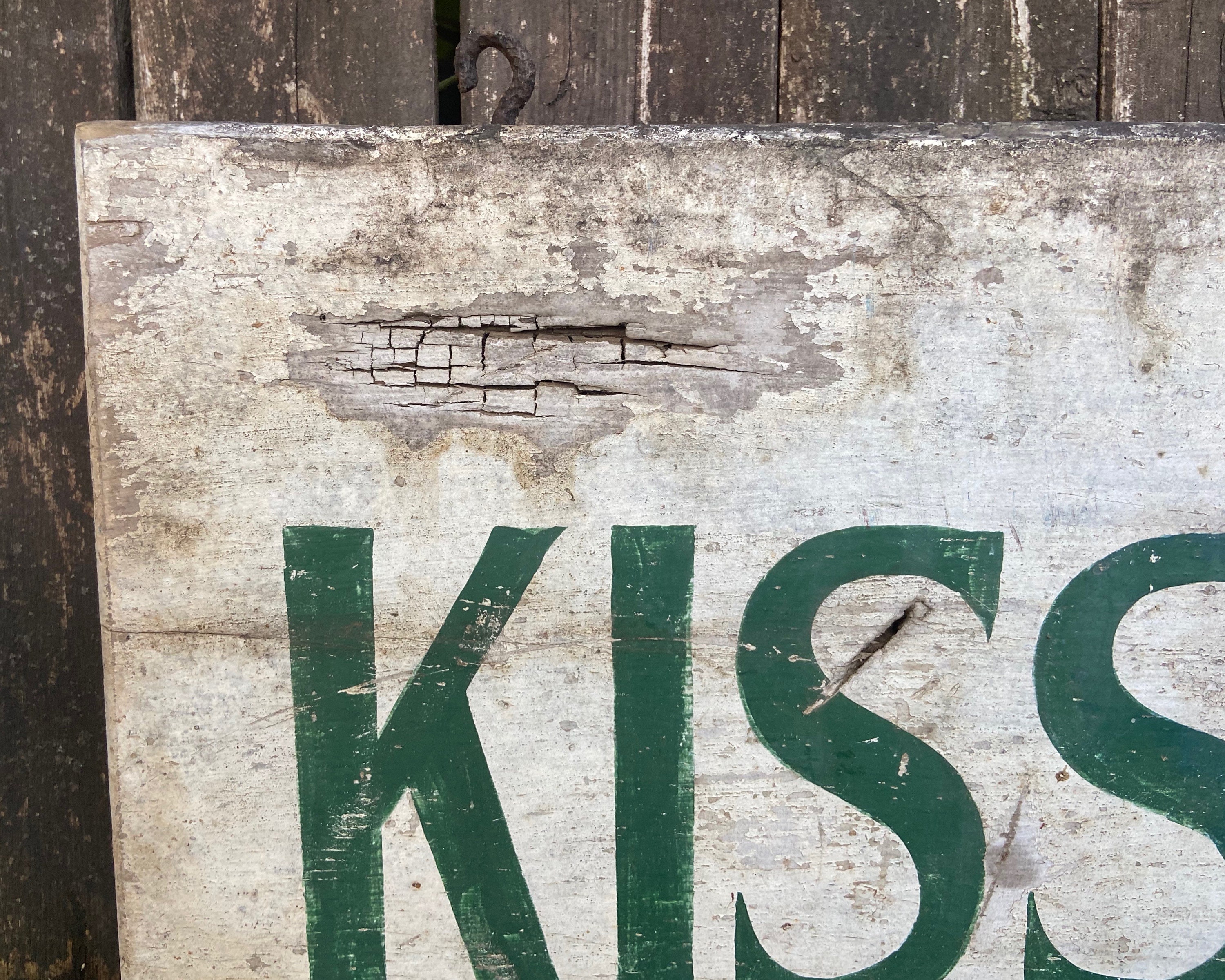 Antique Wooden Sign KISSINGER'S Orchard Lancaster | Etsy