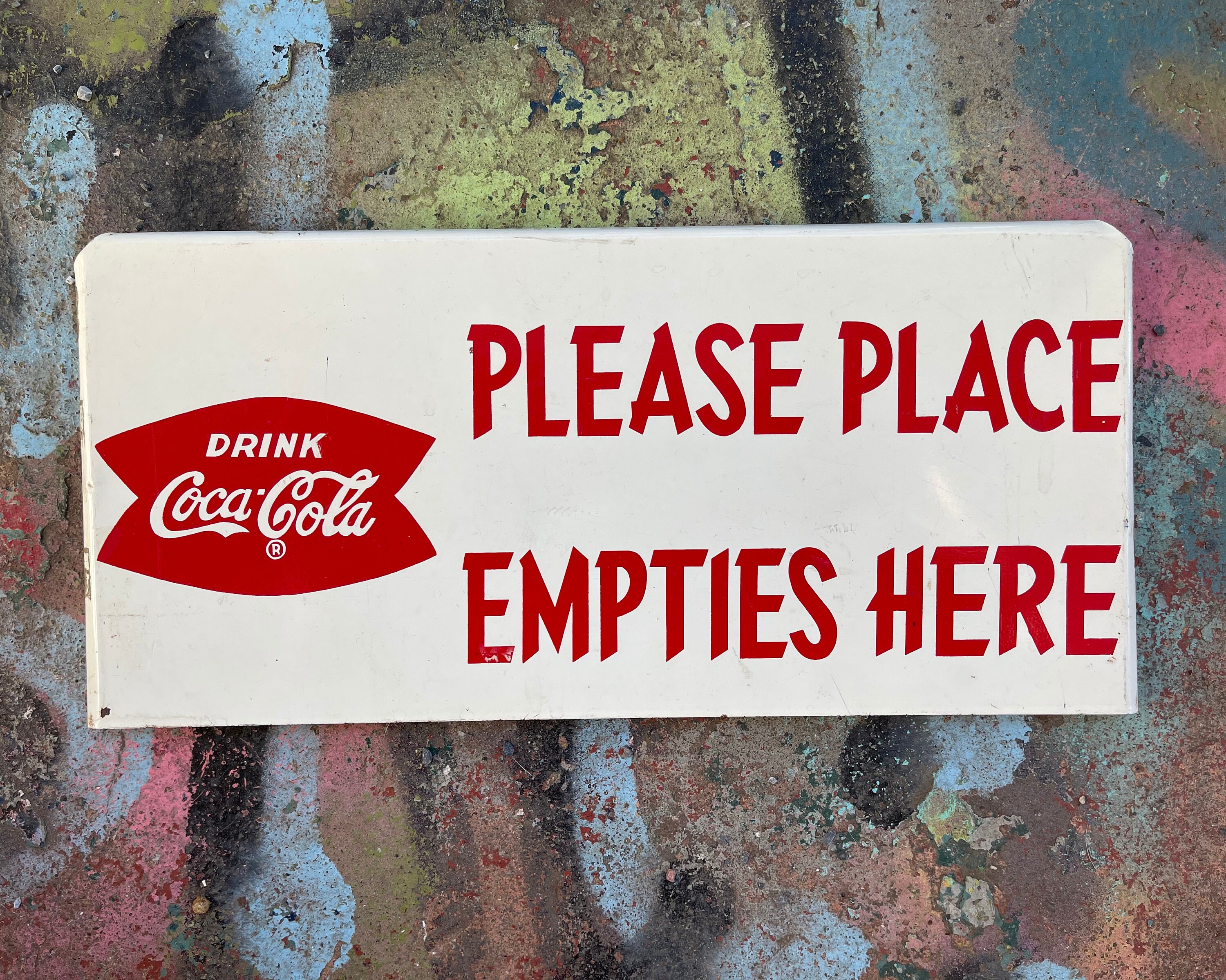 Vintage Coca Cola Sign Please Place Empties Here Rack Sign | Etsy