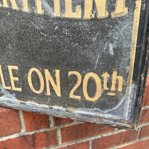 ACCOUNTING DEPARTMENT Antique Sign, 1800s Sand Smaltz Gold Paint, EARLY ...