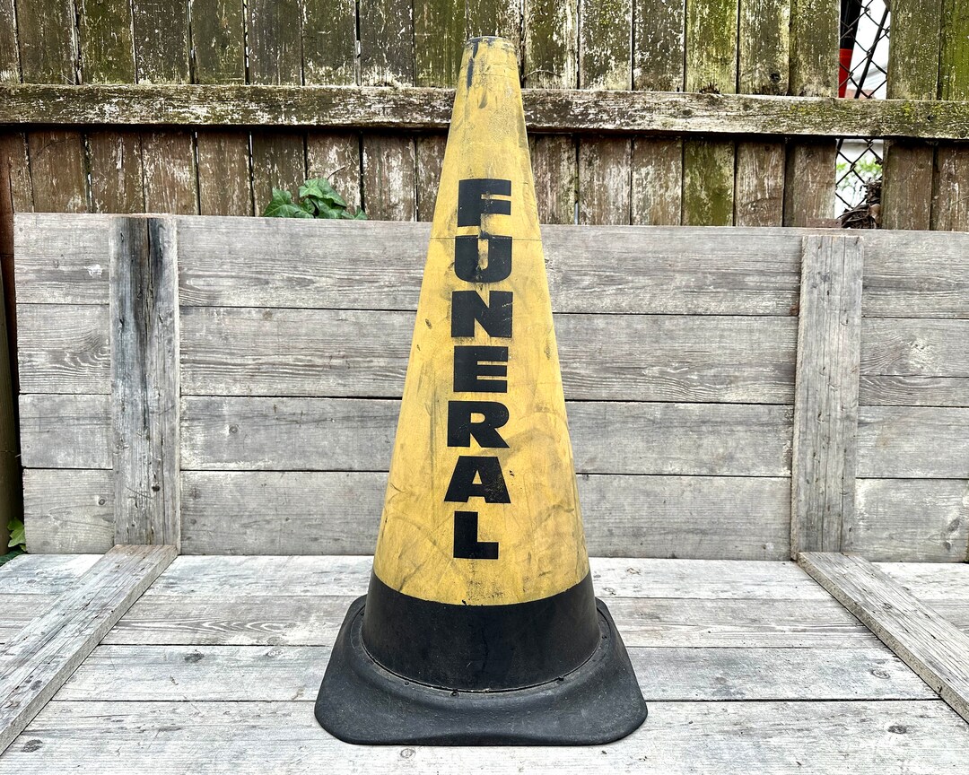 Vintage Funeral Home Traffic Cone Sign, Funeral Home Parking, Morbid ...