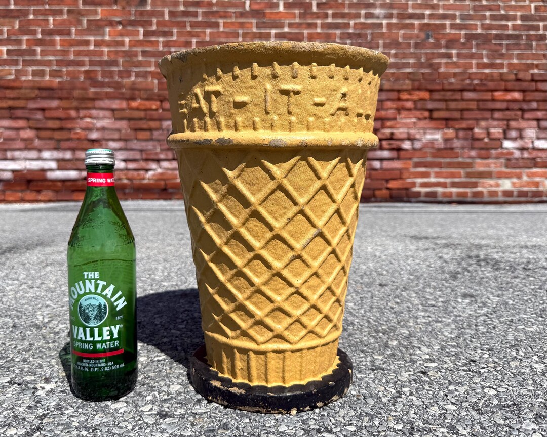Vintage Paper Mache Ice Cream Cone Store Display: 1920s Advertising ...