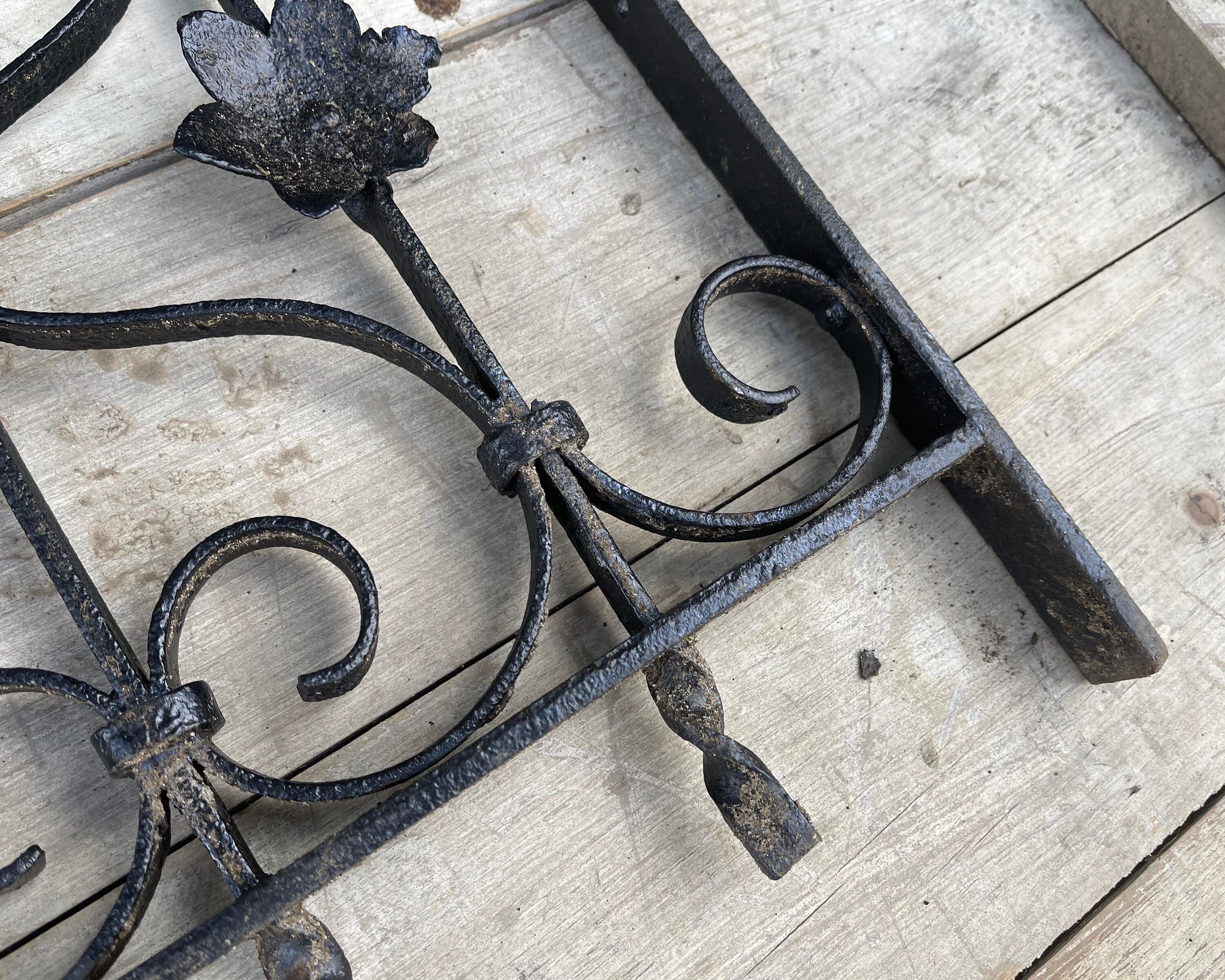 Antique Wrought Iron Gate Hearts Gate Antique Metal Grate | Etsy