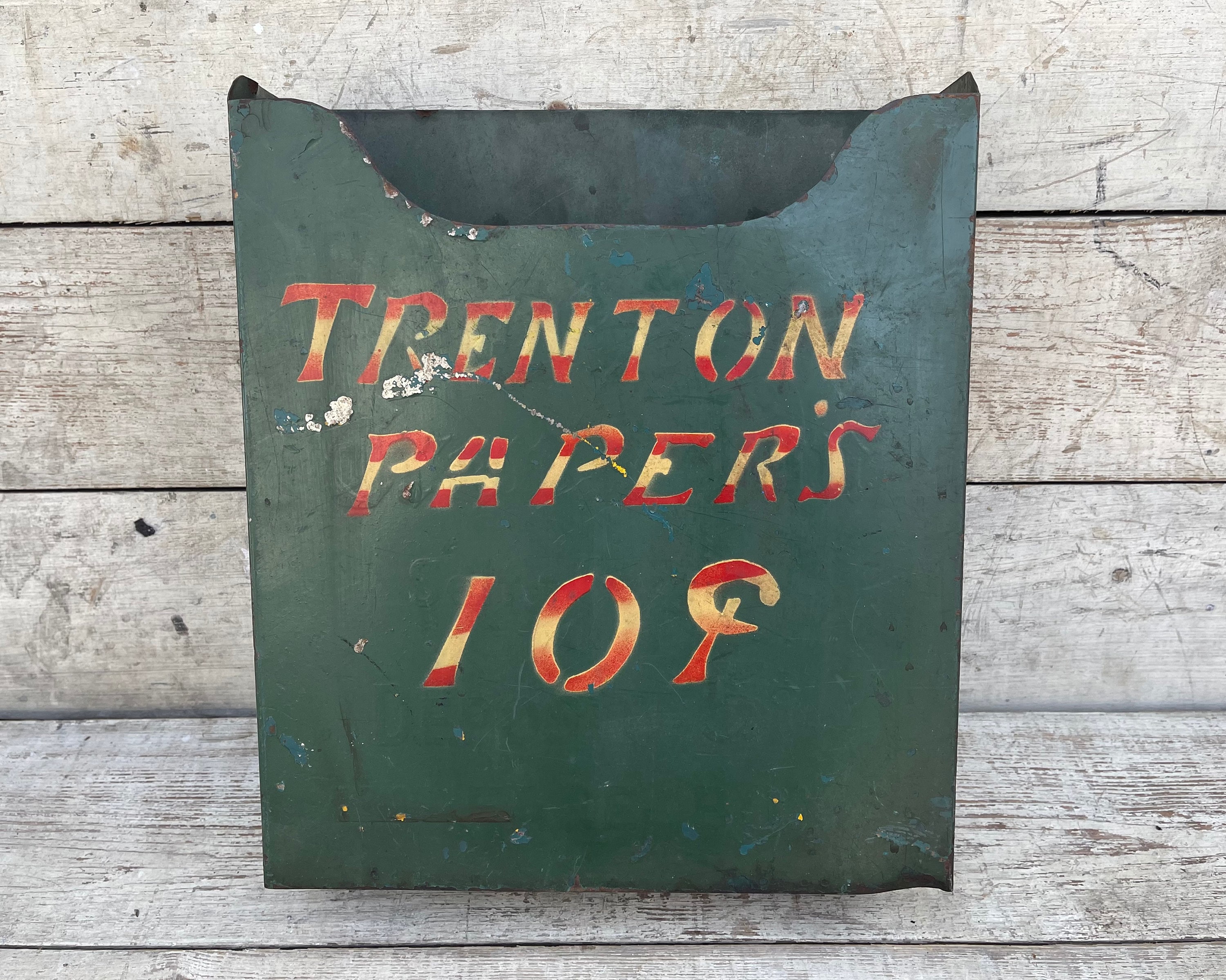 Antique Letter Boxtrenton Papers 10 Cents Newspaper Slot - Etsy