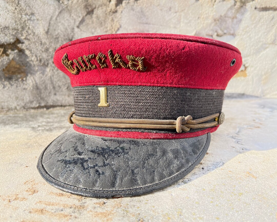 Antique Fire Department Dress Cap, Firemen Hat, Firefighter Helmet ...