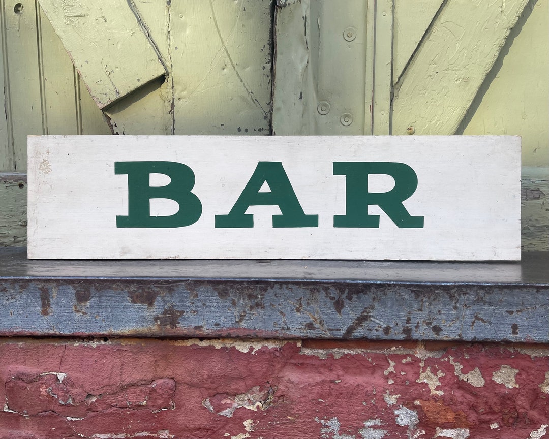 Vintage Wooden Bar Sign, Trade Sign, Beer Sign, Restaurant Pub Brewery ...