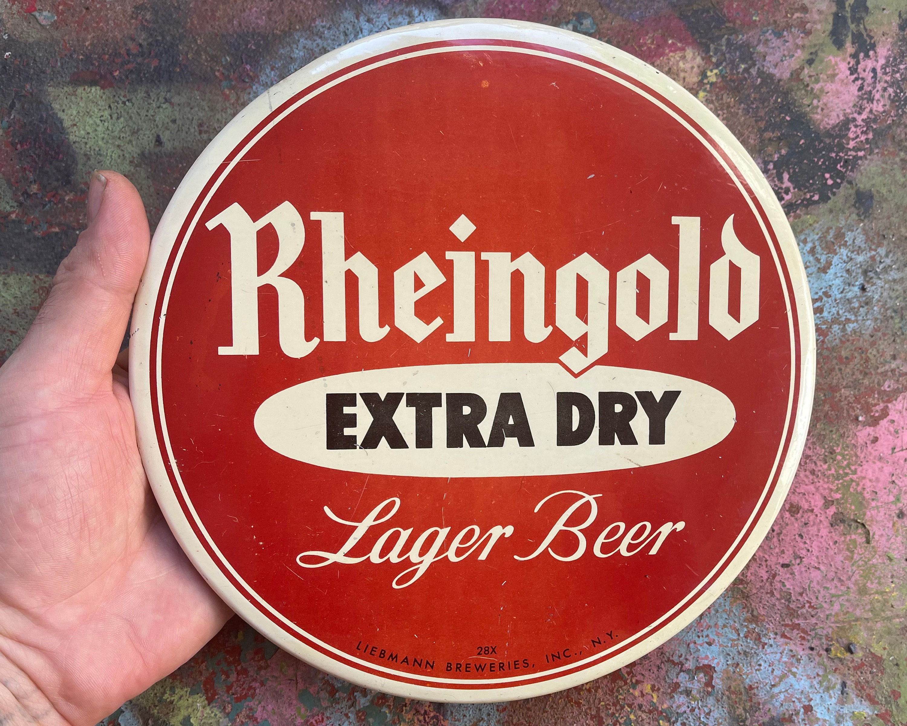 Vintage Rheingold Beer Sign Celluloid Button Sign Round Beer - Etsy