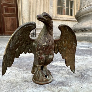 Antique Bronze Eagle Flag Pole Topper Finial, Civil War Eagle ...